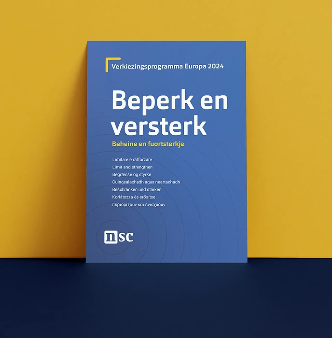 Concept EU verkiezingsprogramma NSC: Beperk en versterk